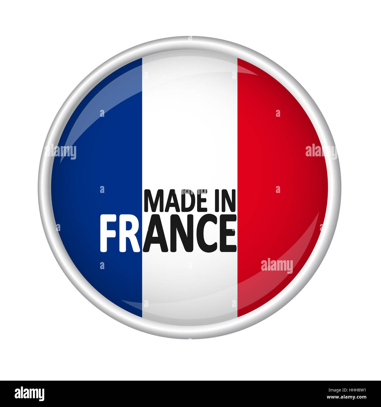 button - made in france Stock Photo - Alamy
