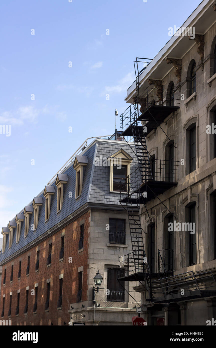 MONTREAL, CANADA - Historical buildings in the Old Town, Montreal Stock ...
