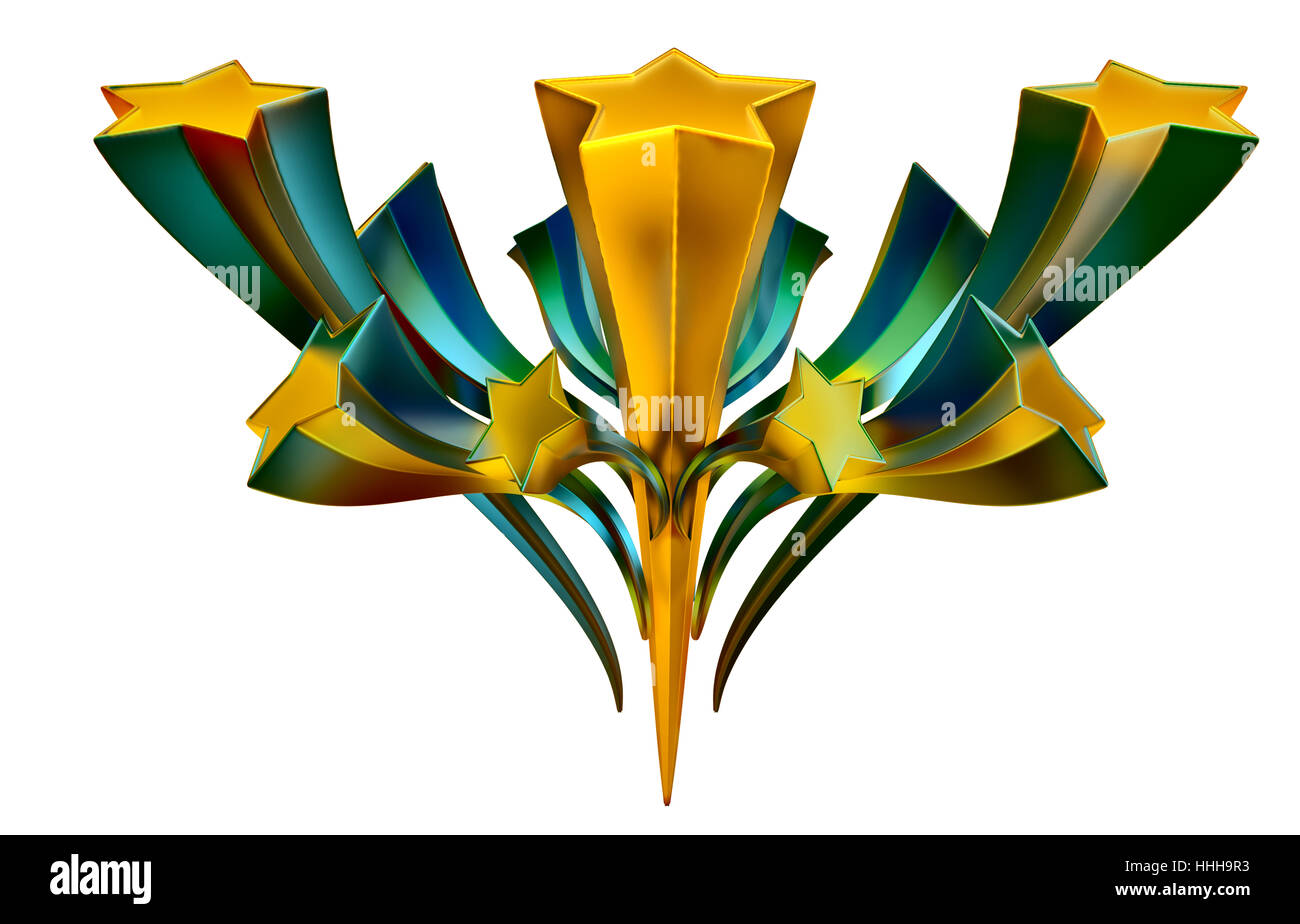 objects, art, composition, flight, golden, metal, illuminated, bright ...