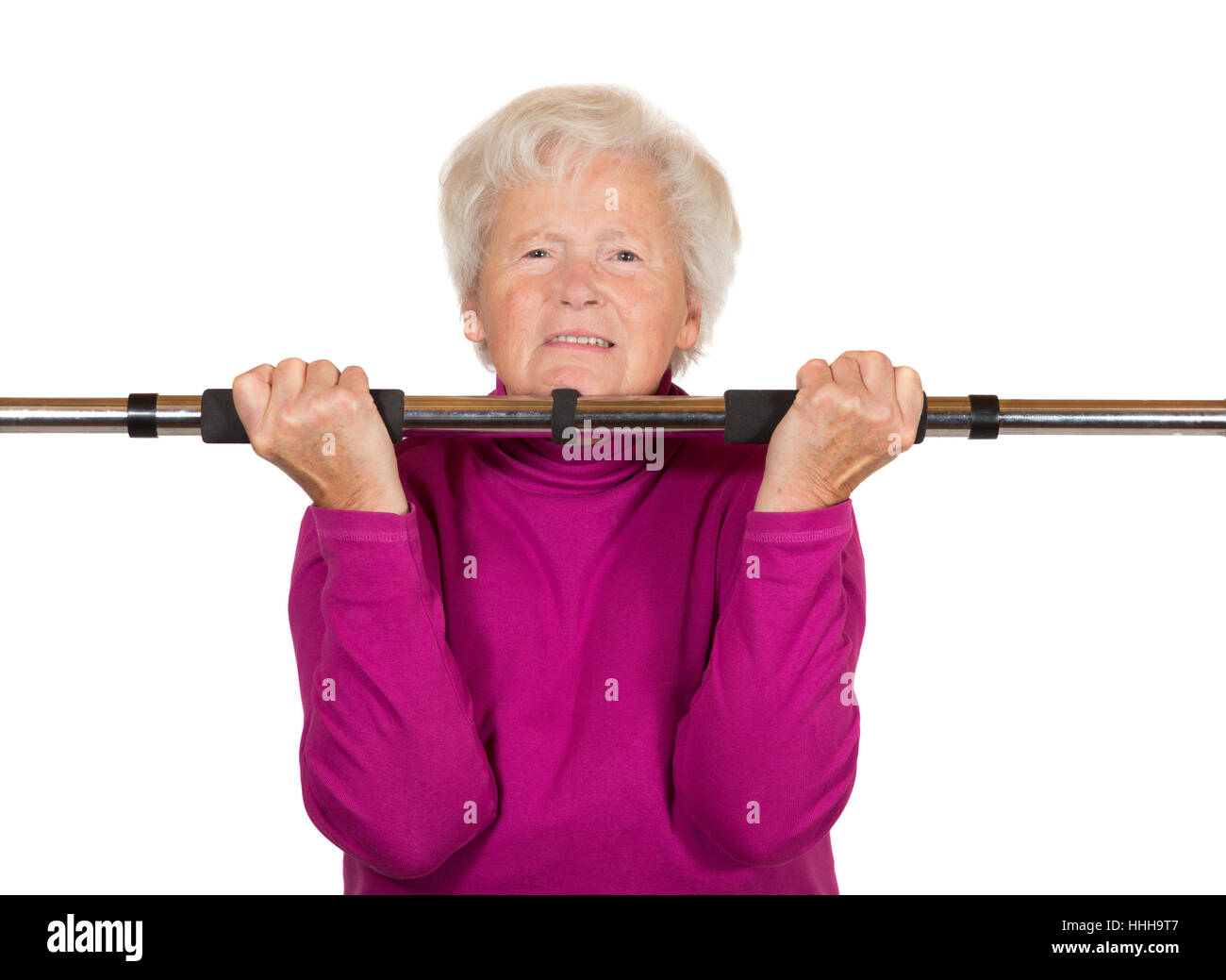 Elderly woman exercising flex hi-res stock photography and images - Alamy