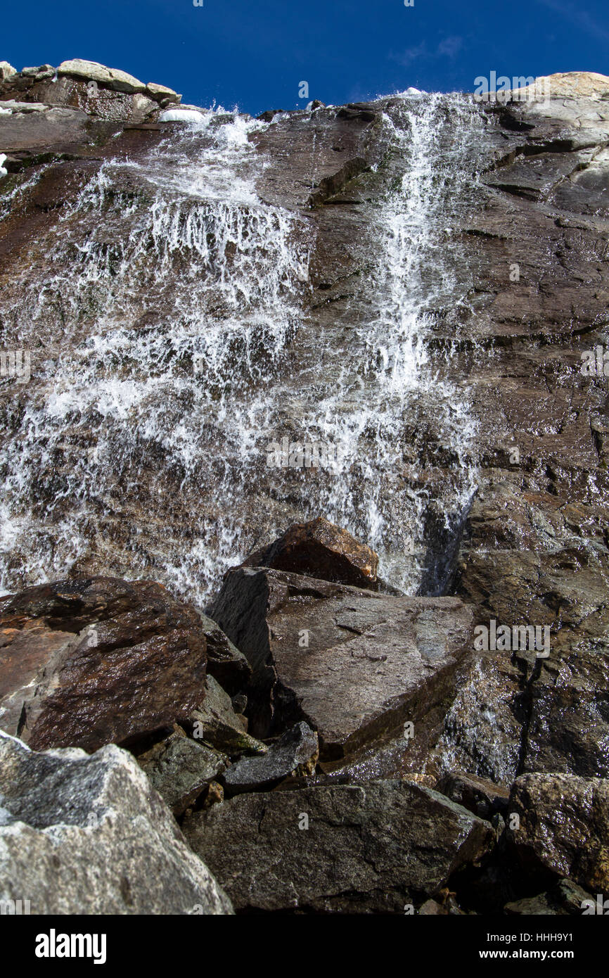 waterfall in the mountains of south tyrol Stock Photo - Alamy
