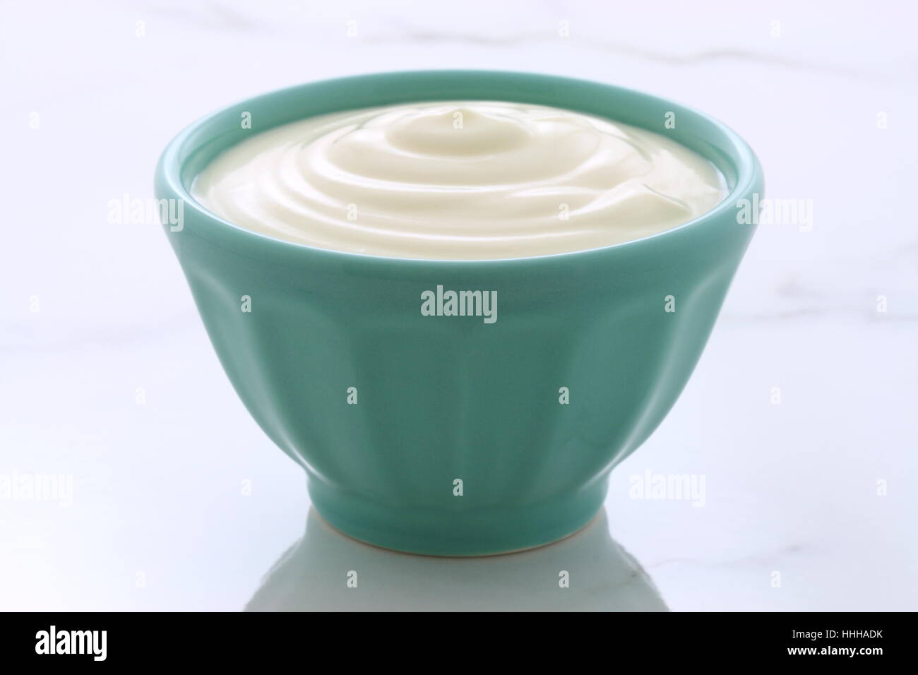 Delicious, nutritious and healthy fresh plain yogurt on vintage italian ...