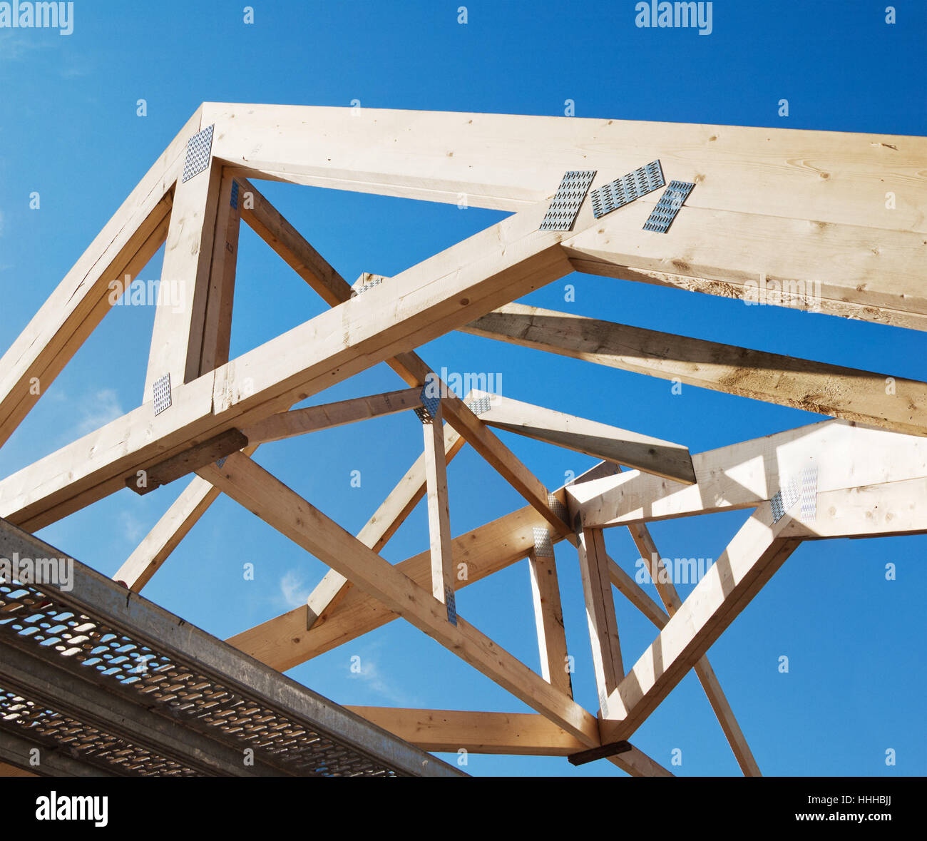 blue, house, building, board, wood, pine, cloud, timber, progress ...