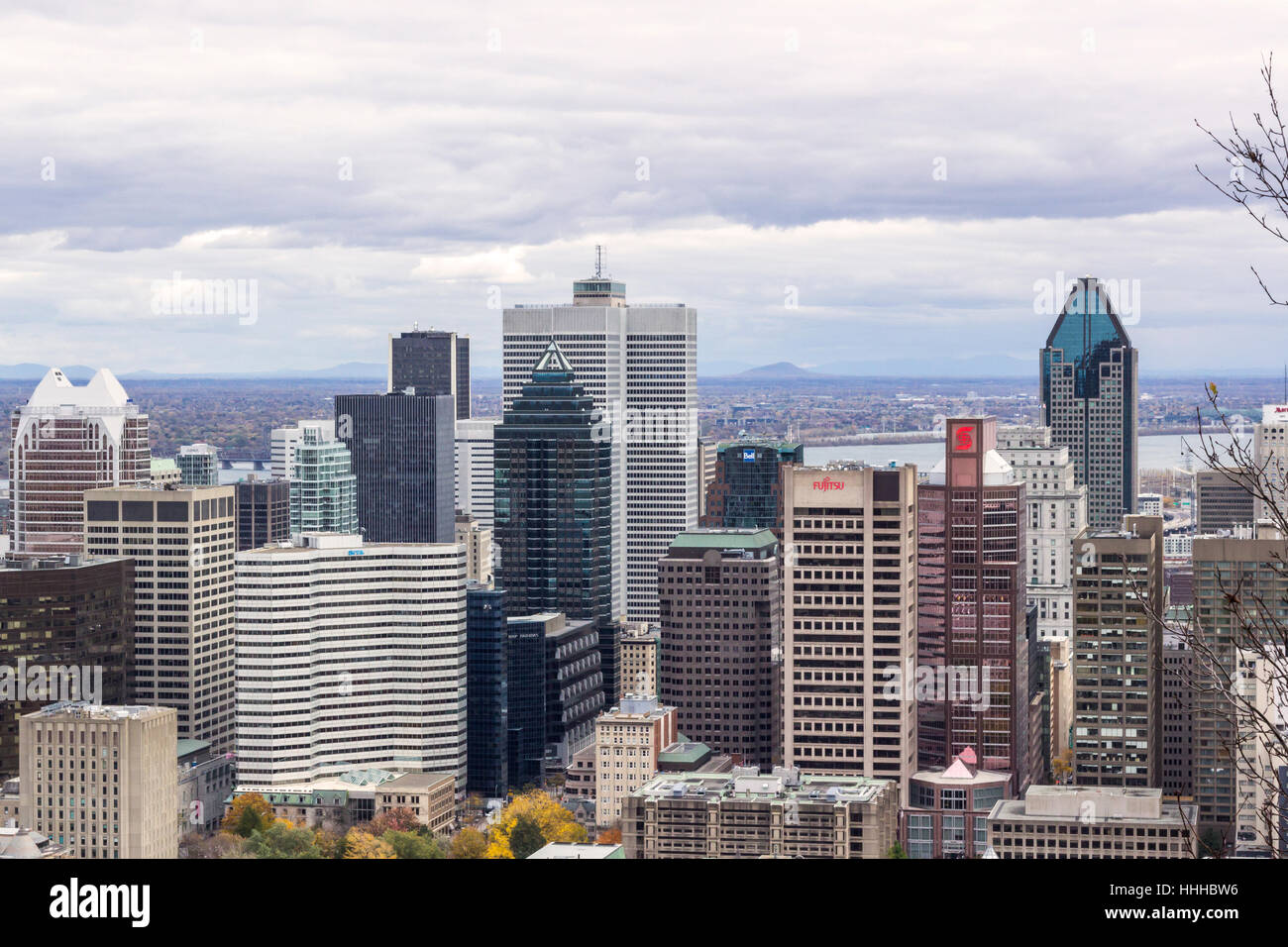 Montreal skyline from mount royal hi-res stock photography and images ...