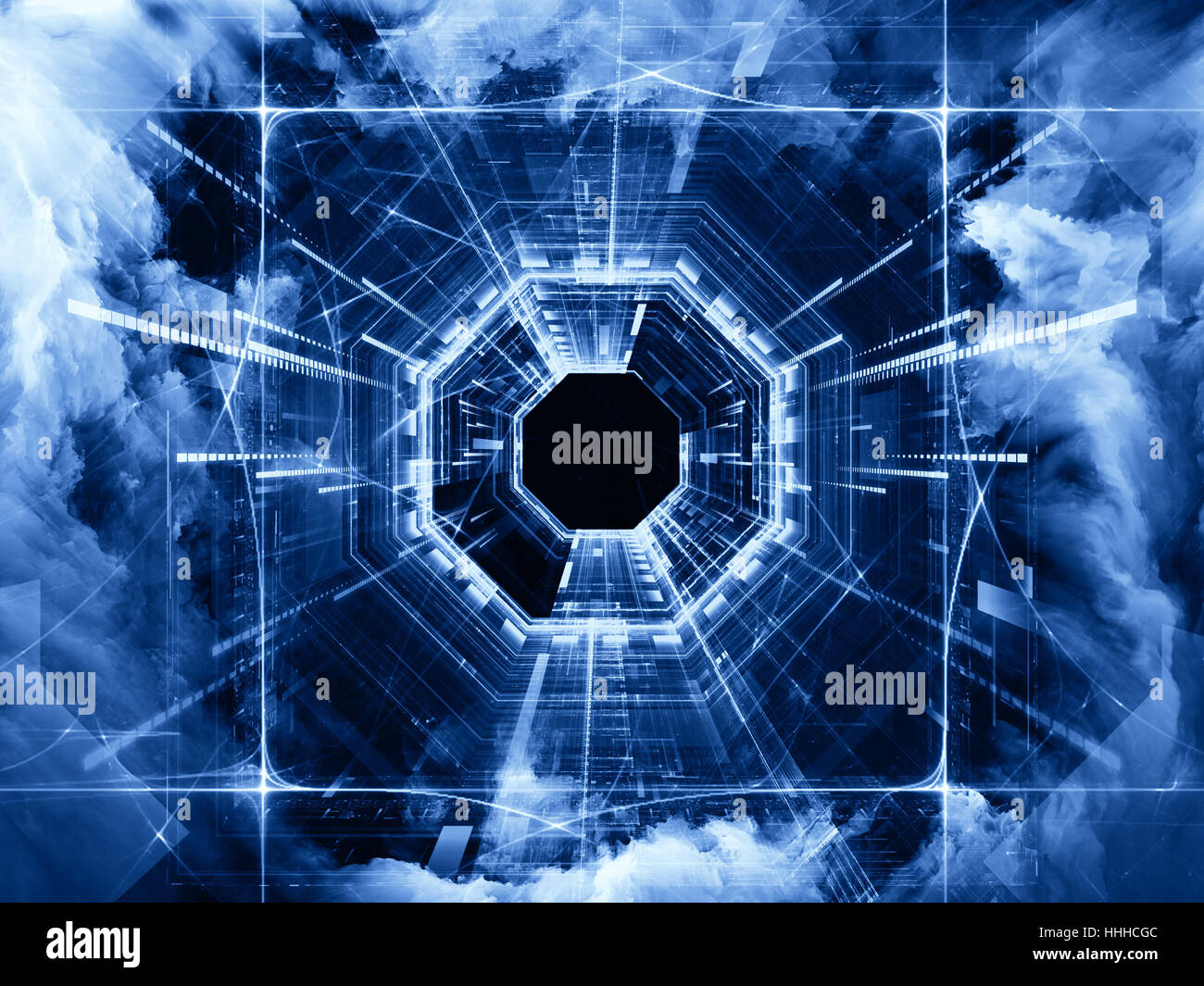 blue, arrangement, composition, industrial, cloud, fog, rectangular ...