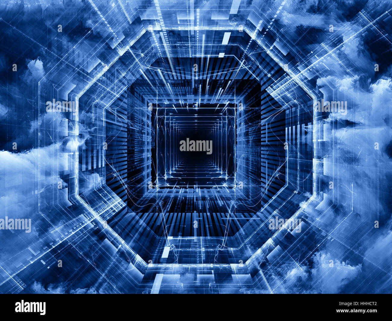 blue, arrangement, composition, industrial, cloud, fog, rectangular ...