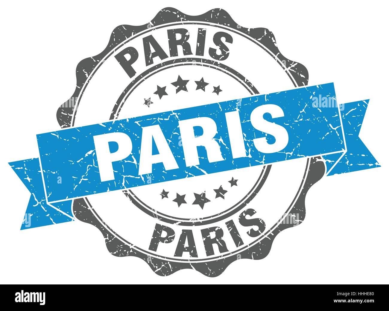 Paris round ribbon seal Stock Vector Image & Art - Alamy