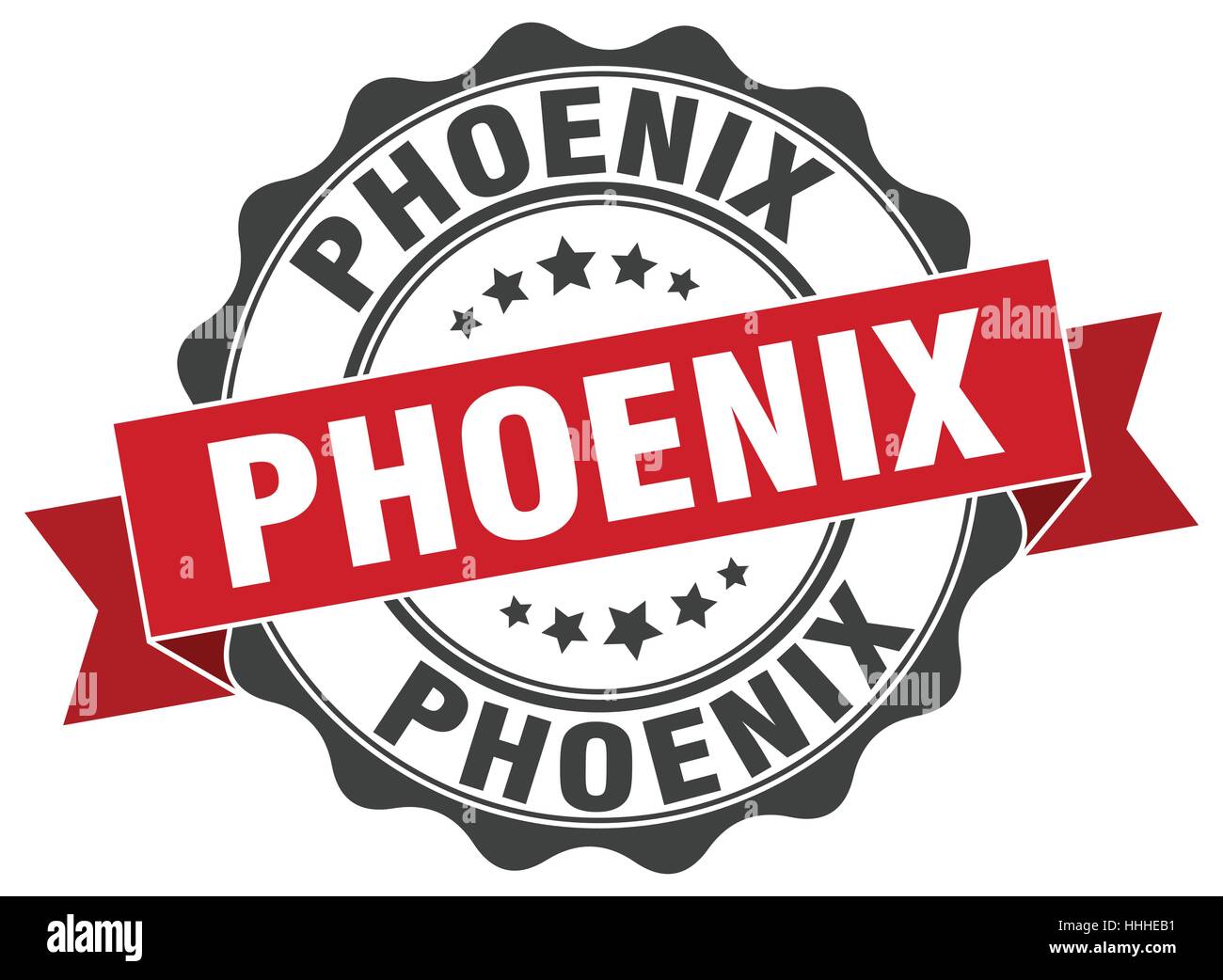 Phoenix round ribbon seal Stock Vector Image & Art - Alamy