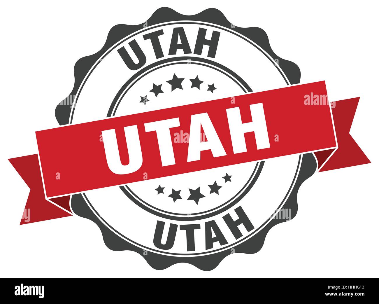 Utah round ribbon seal Stock Vector Image & Art - Alamy