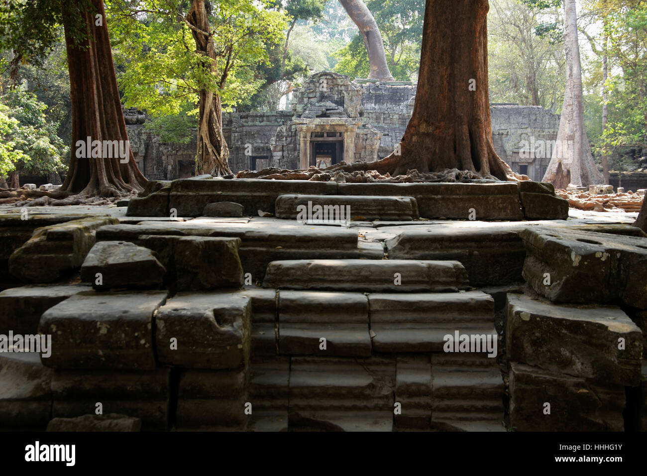 stone steps with temple in back ground, Angkor Wat Stock Photo - Alamy