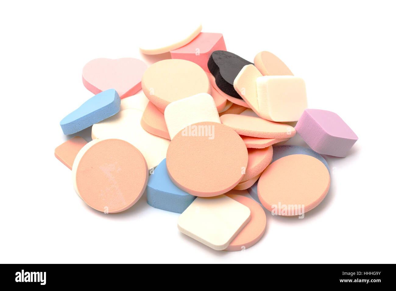 isolated, female, closeup, skin, soft, beige, powder, makeup, variety ...