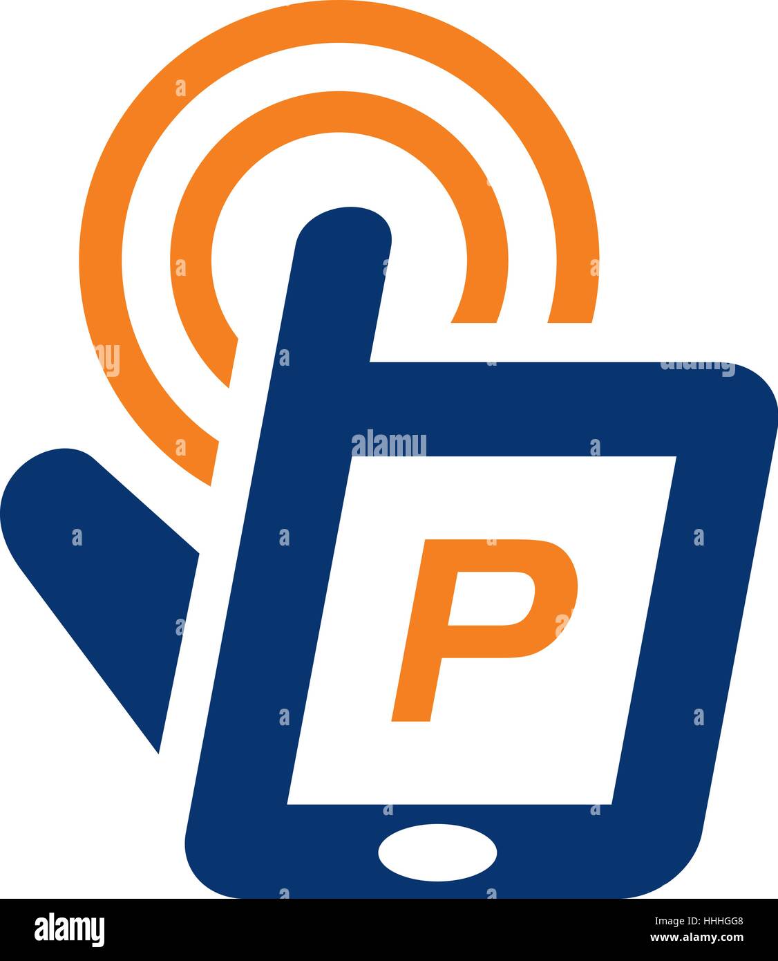 Hand Phone Solutions Center Initial P Stock Vector Image & Art - Alamy