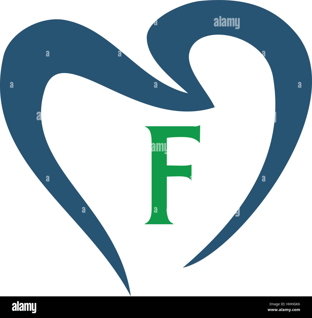 F dental logo hi-res stock photography and images - Alamy