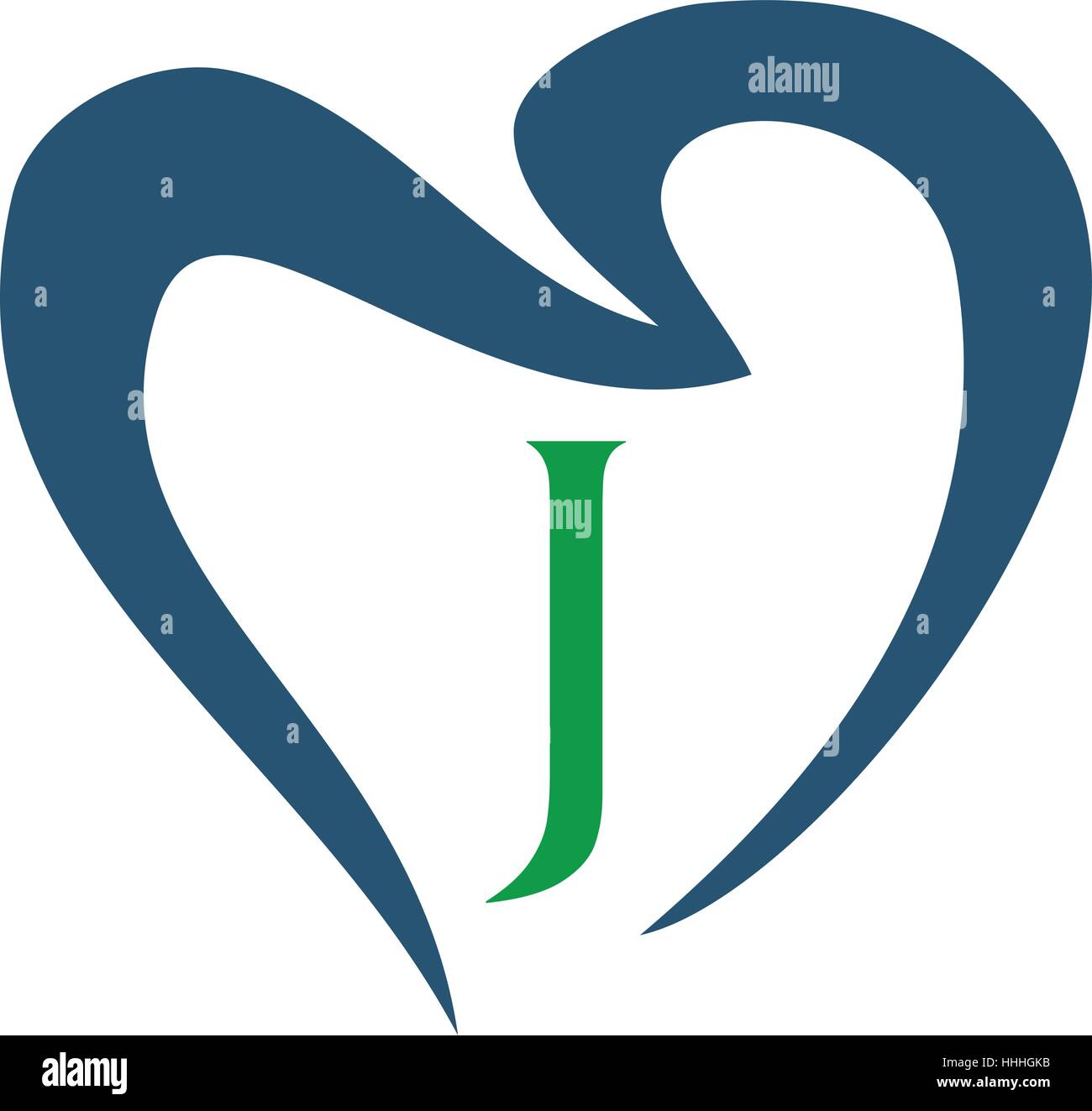 J letter dental logo hi-res stock photography and images - Alamy