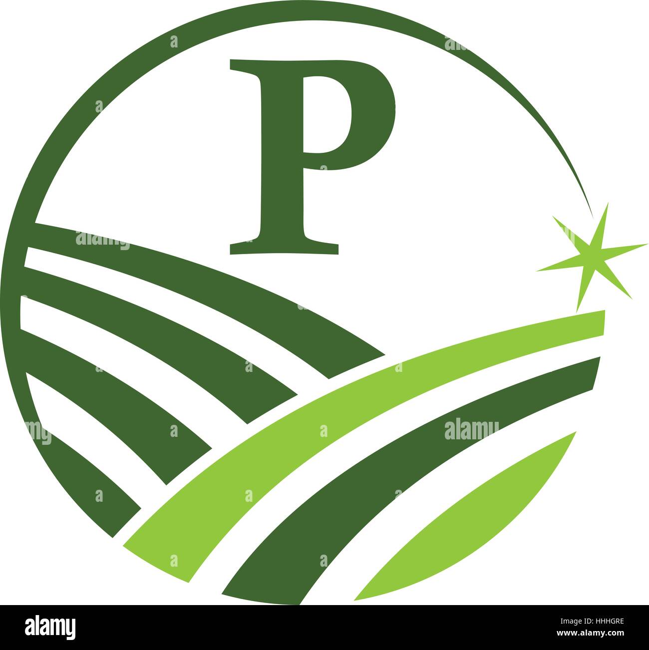 Green Project Solution Center Initial P Stock Vector Image & Art - Alamy