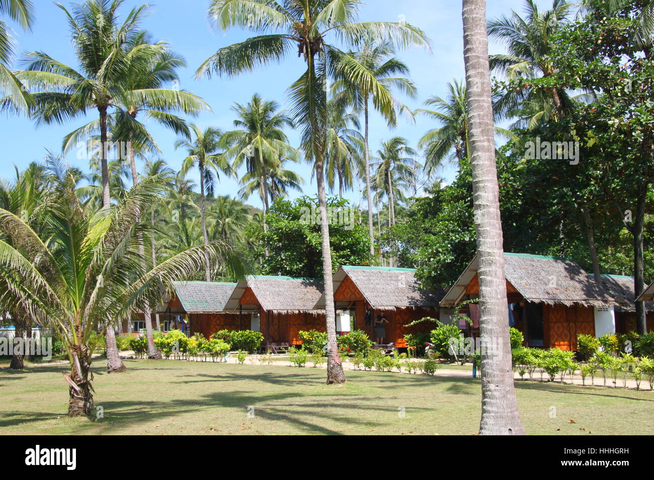 Beach bungalows at Charlie beach resort, Koh Mook, Trang, Thailand ...