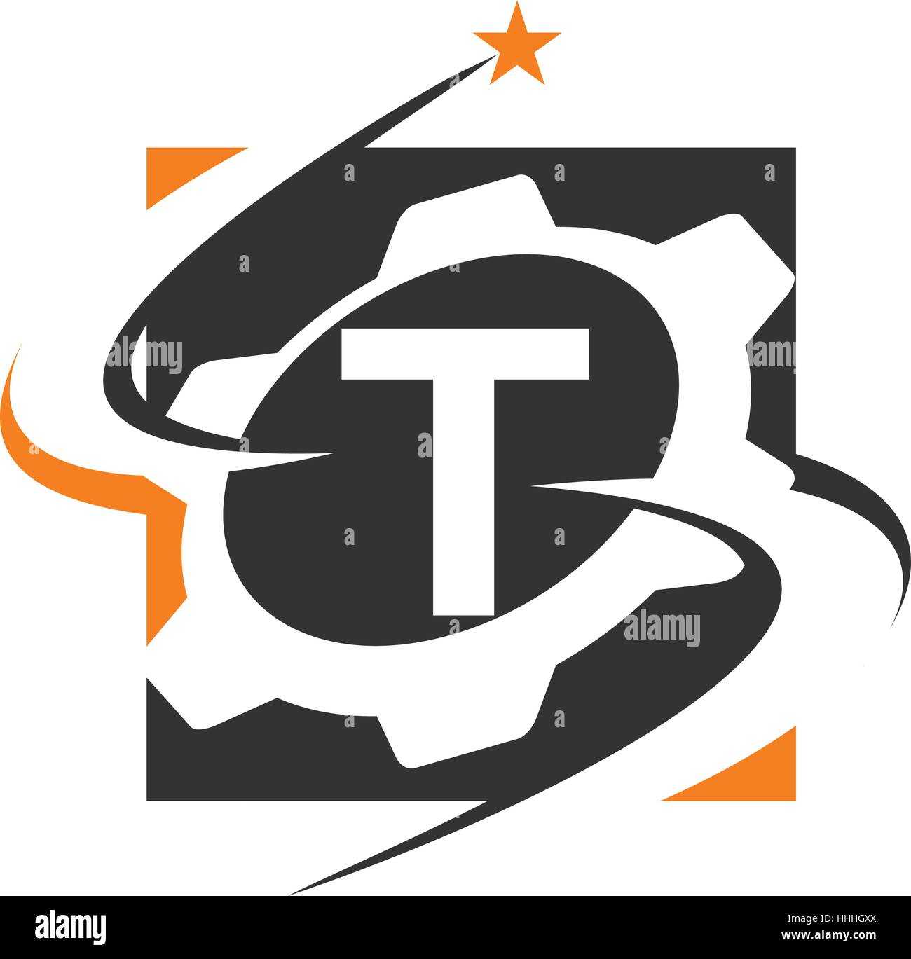 Gear Solution Logo Letter T Stock Vector Image & Art - Alamy