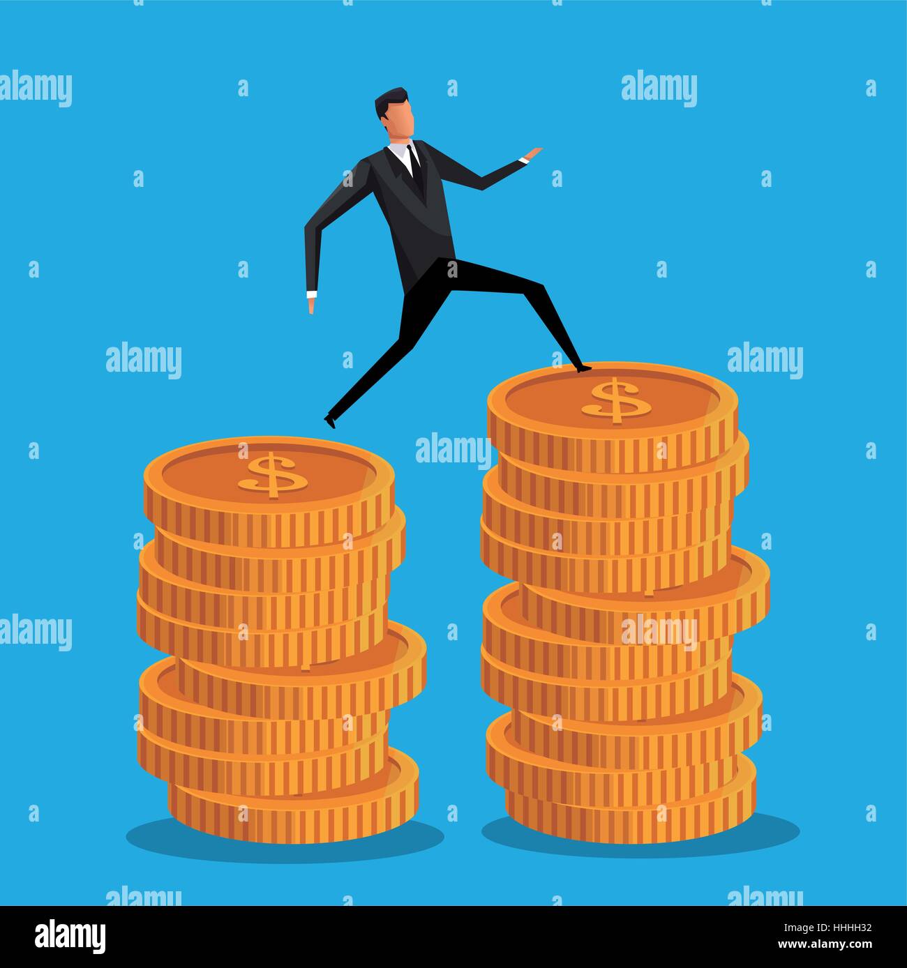 Man counting euro money Stock Vector Images - Alamy