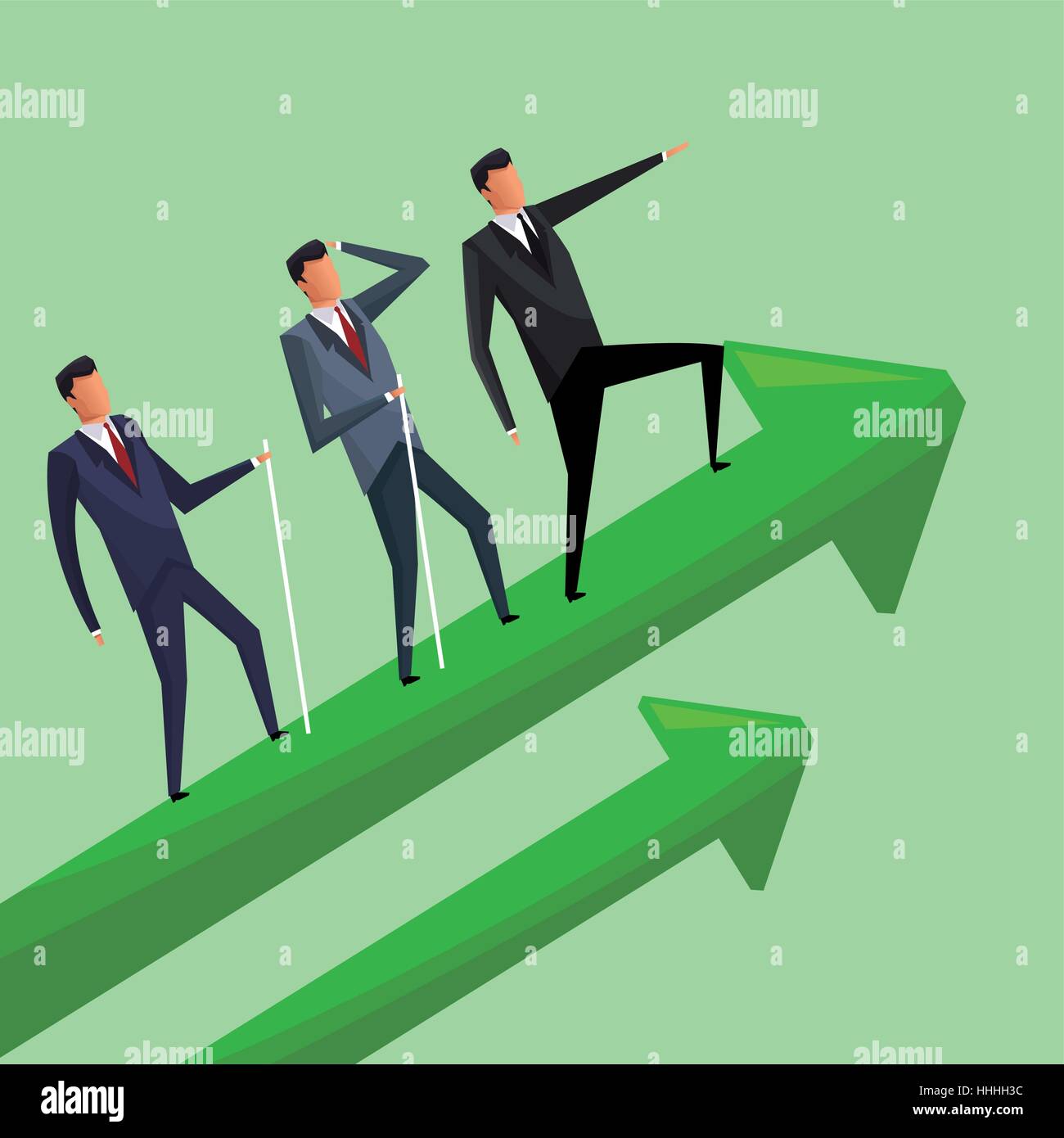 Growing graphic bar with rising arrow Stock Vector Images - Alamy