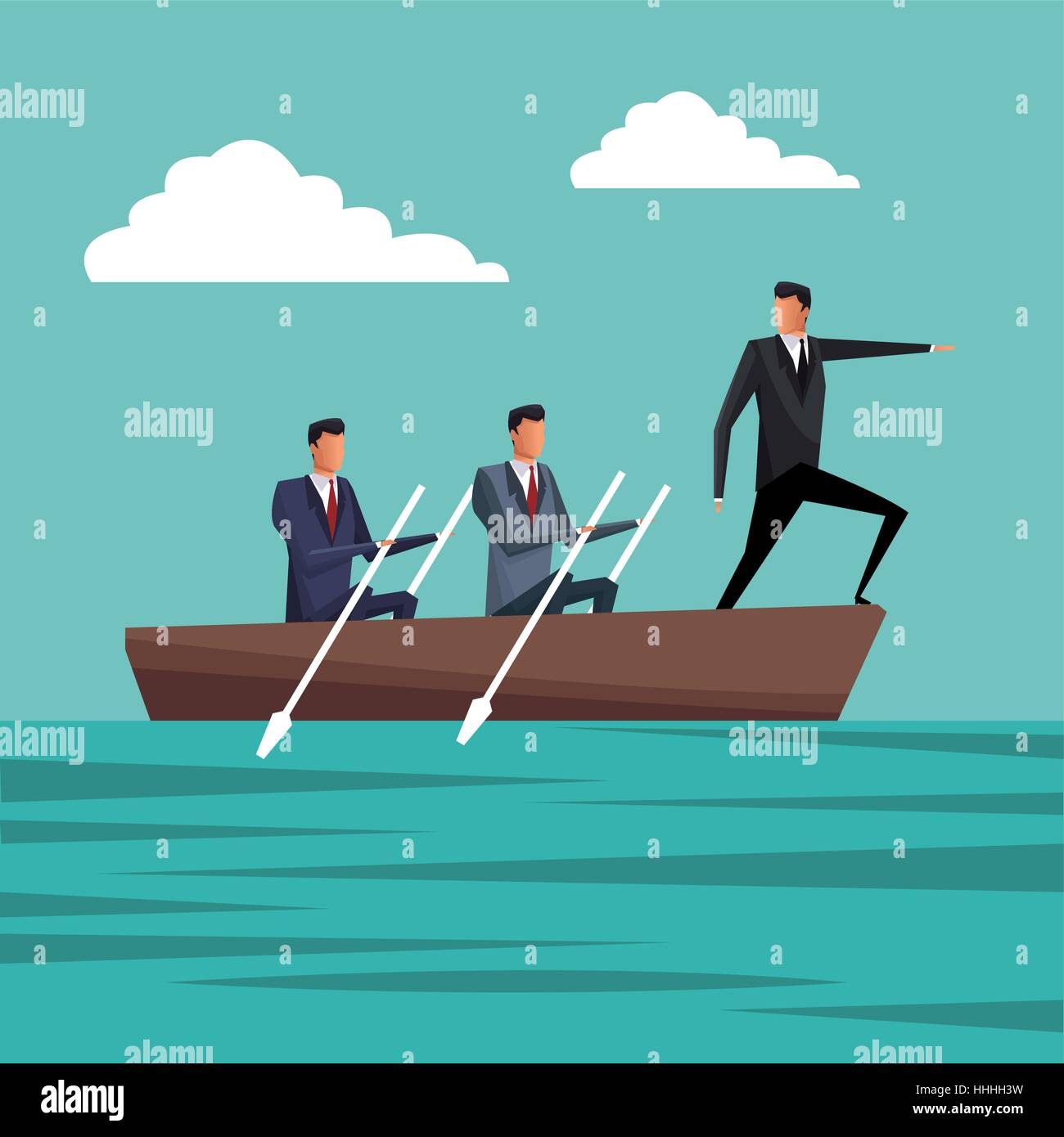 Paddling together Stock Vector Images - Alamy