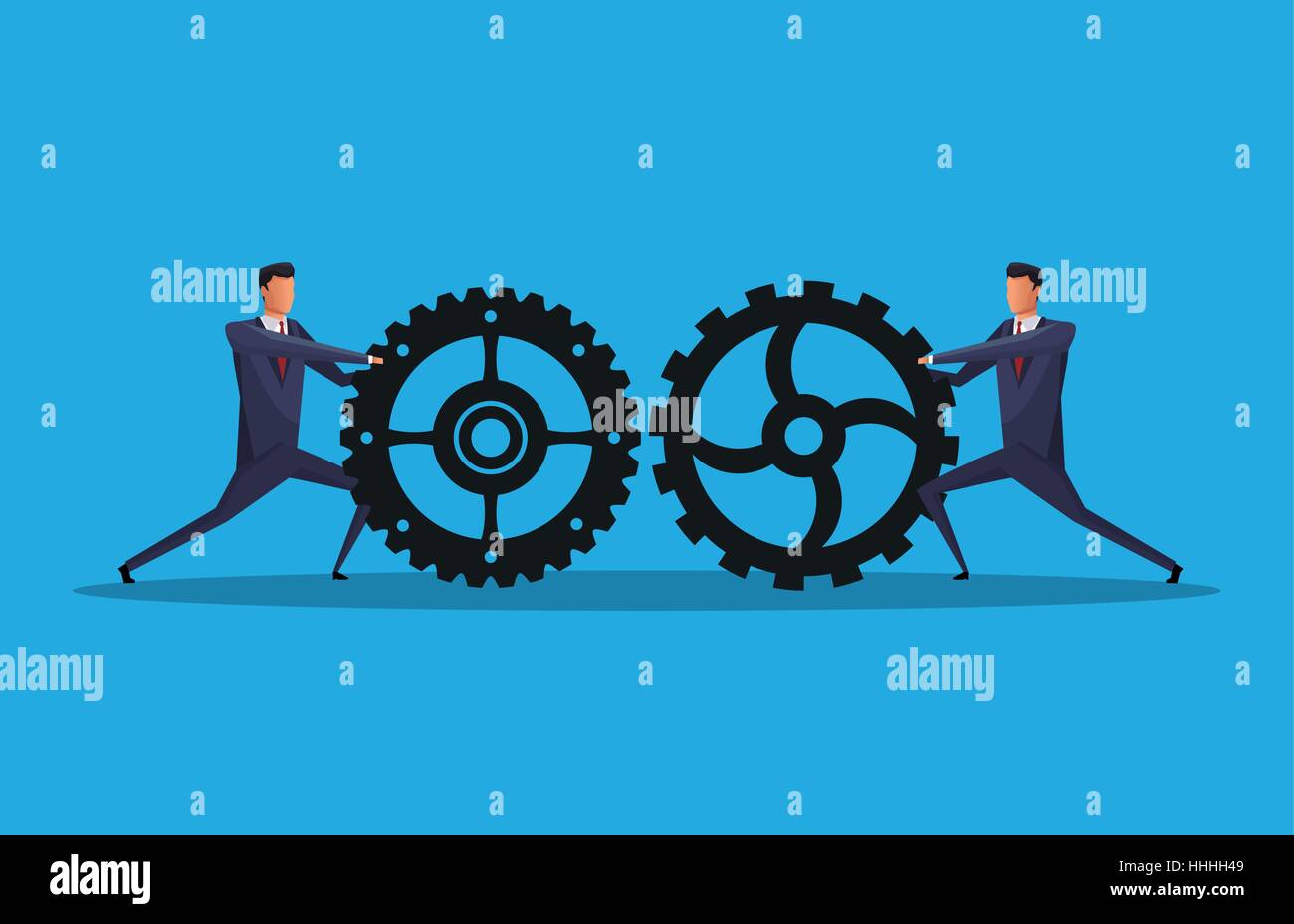 men business team work gears Stock Vector Image & Art - Alamy