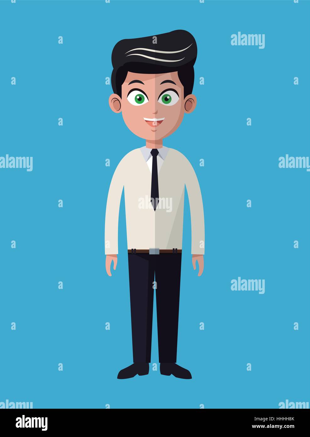 cartoon business man employee office work Stock Vector Image & Art - Alamy