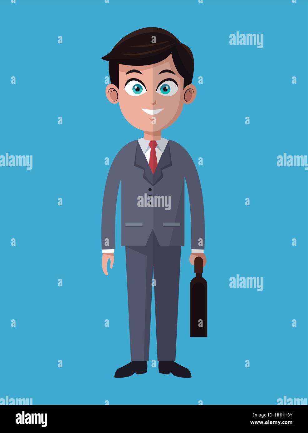 Character business man suit portfolio hi-res stock photography and ...