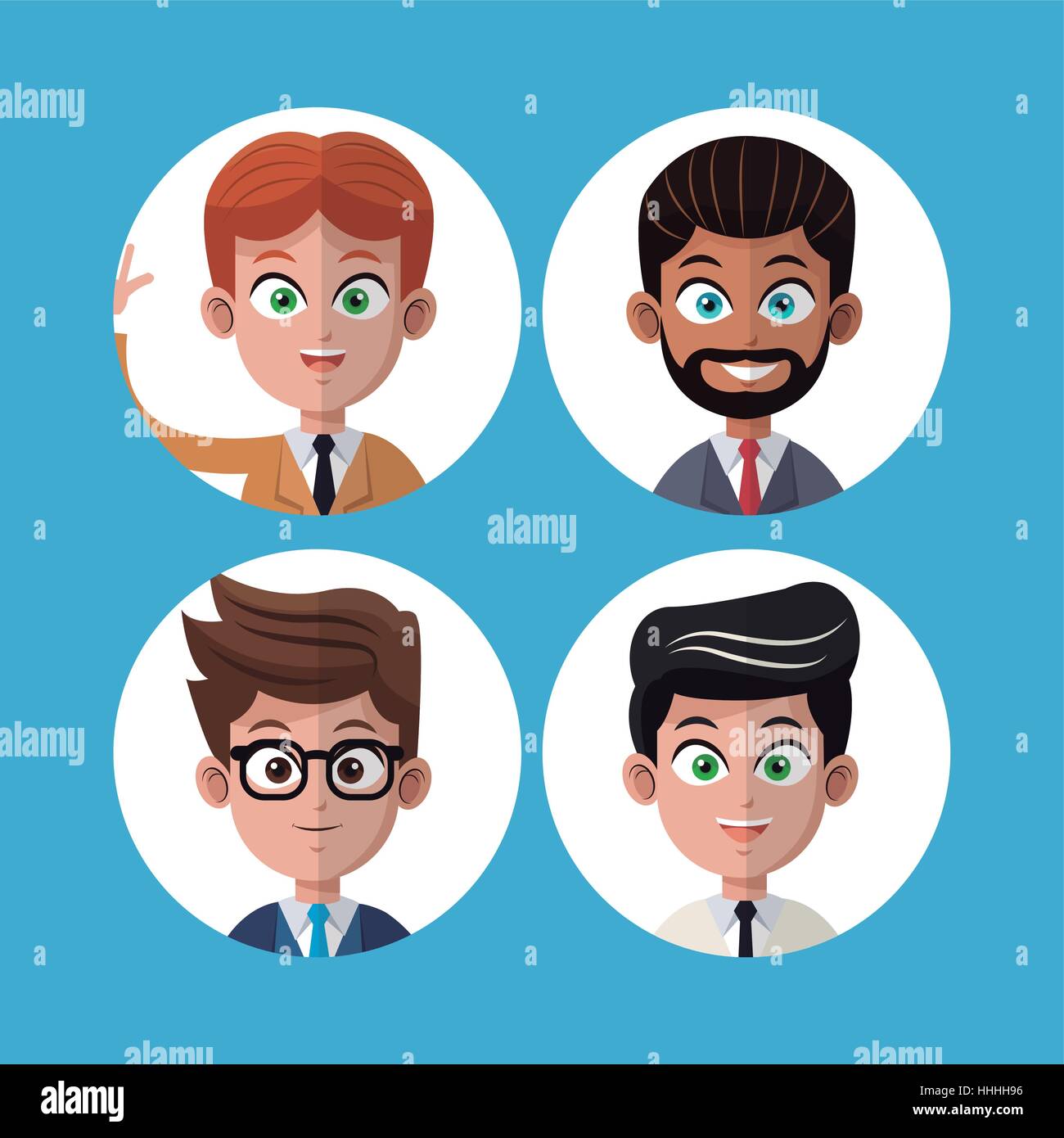 cartoon set portrait men business work Stock Vector Image & Art - Alamy