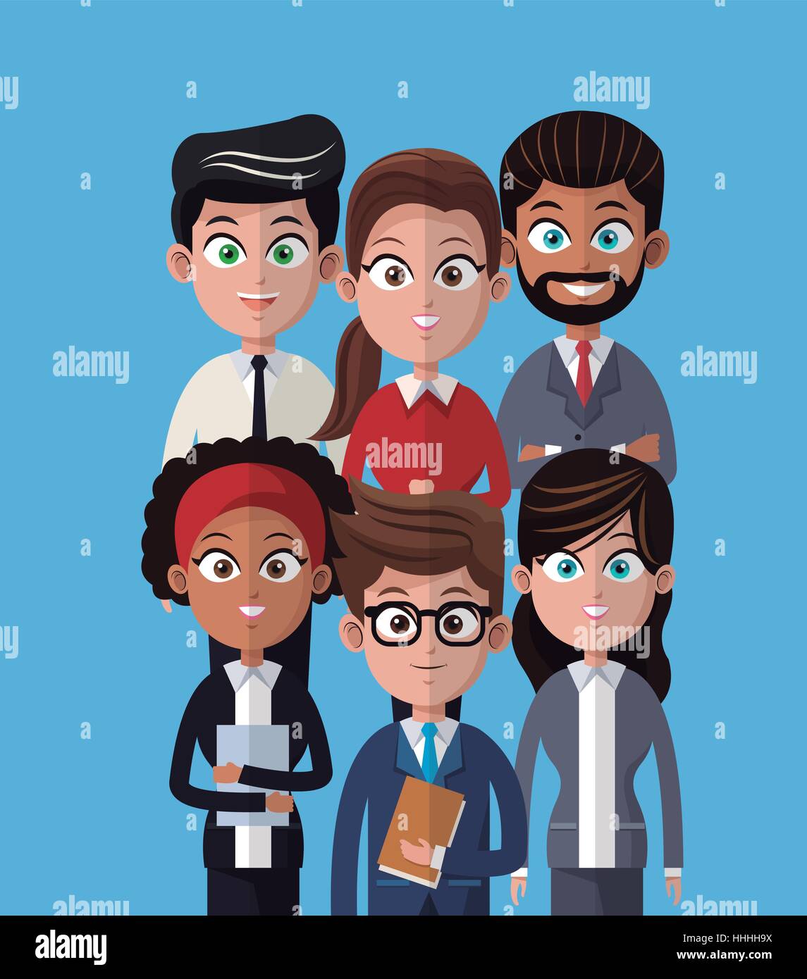 cartoon people team work professional Stock Vector Image & Art - Alamy
