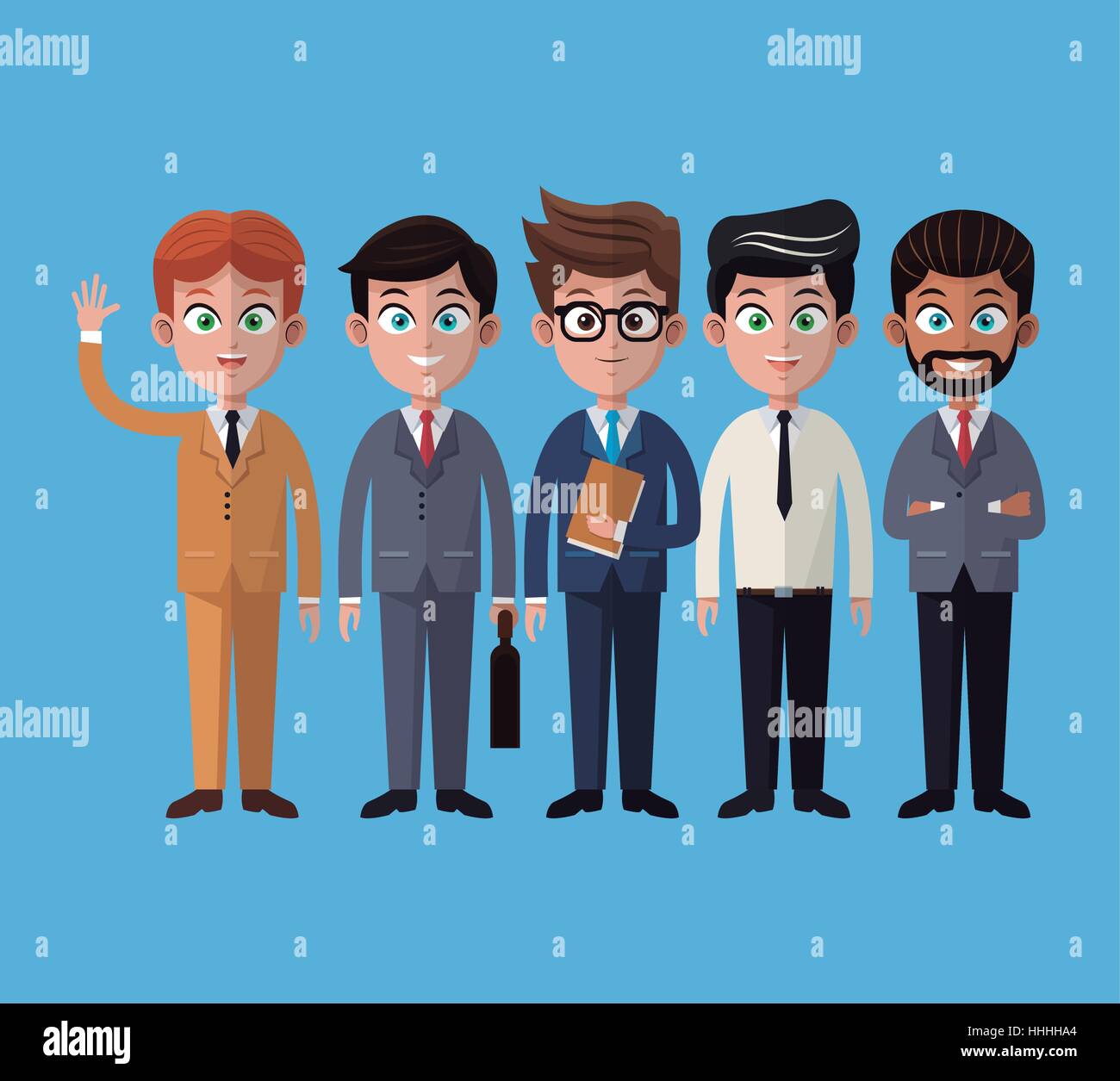 cartoon men business fashion suit necktie Stock Vector Image & Art - Alamy