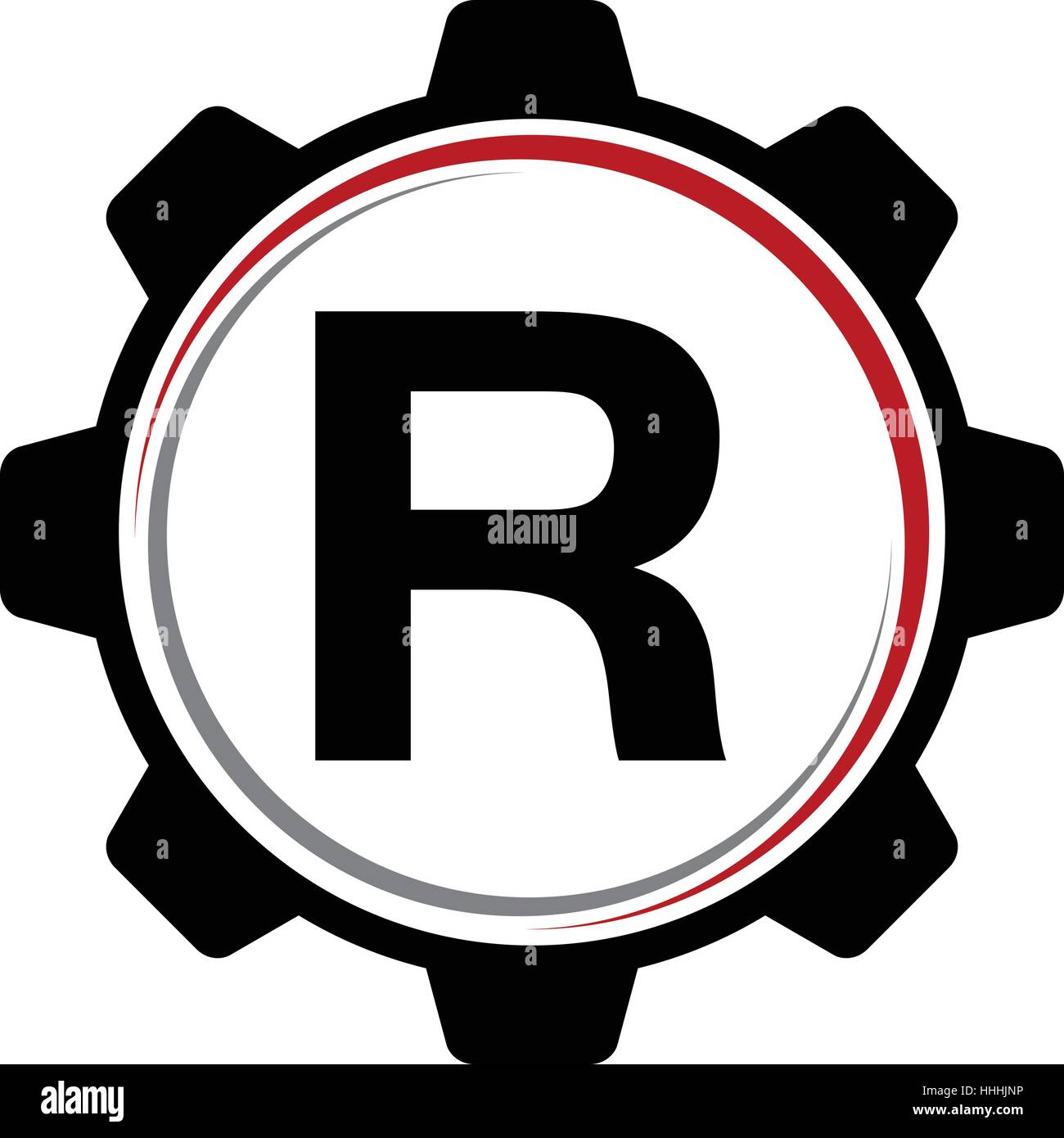 Gear Solution Logo Letter R Stock Vector Image & Art - Alamy