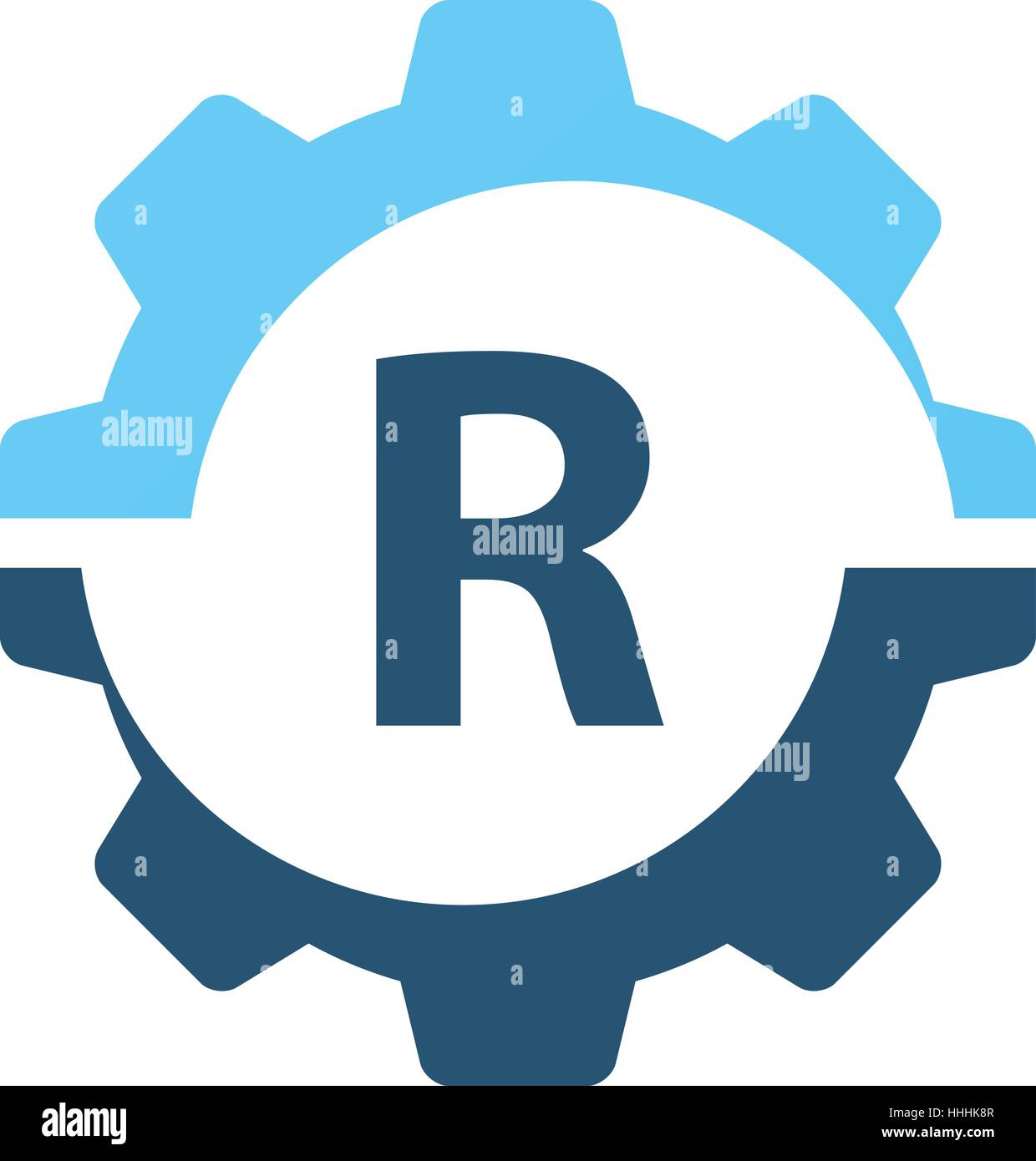 R gear logo hi-res stock photography and images - Alamy