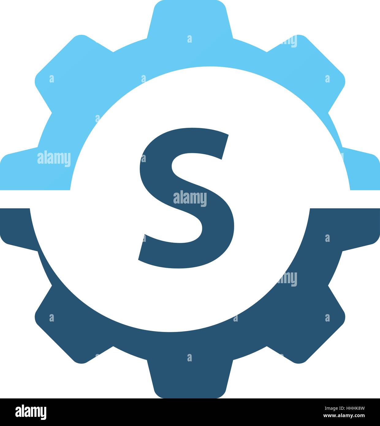Gear Solution Logo Initial S Stock Vector Image & Art - Alamy