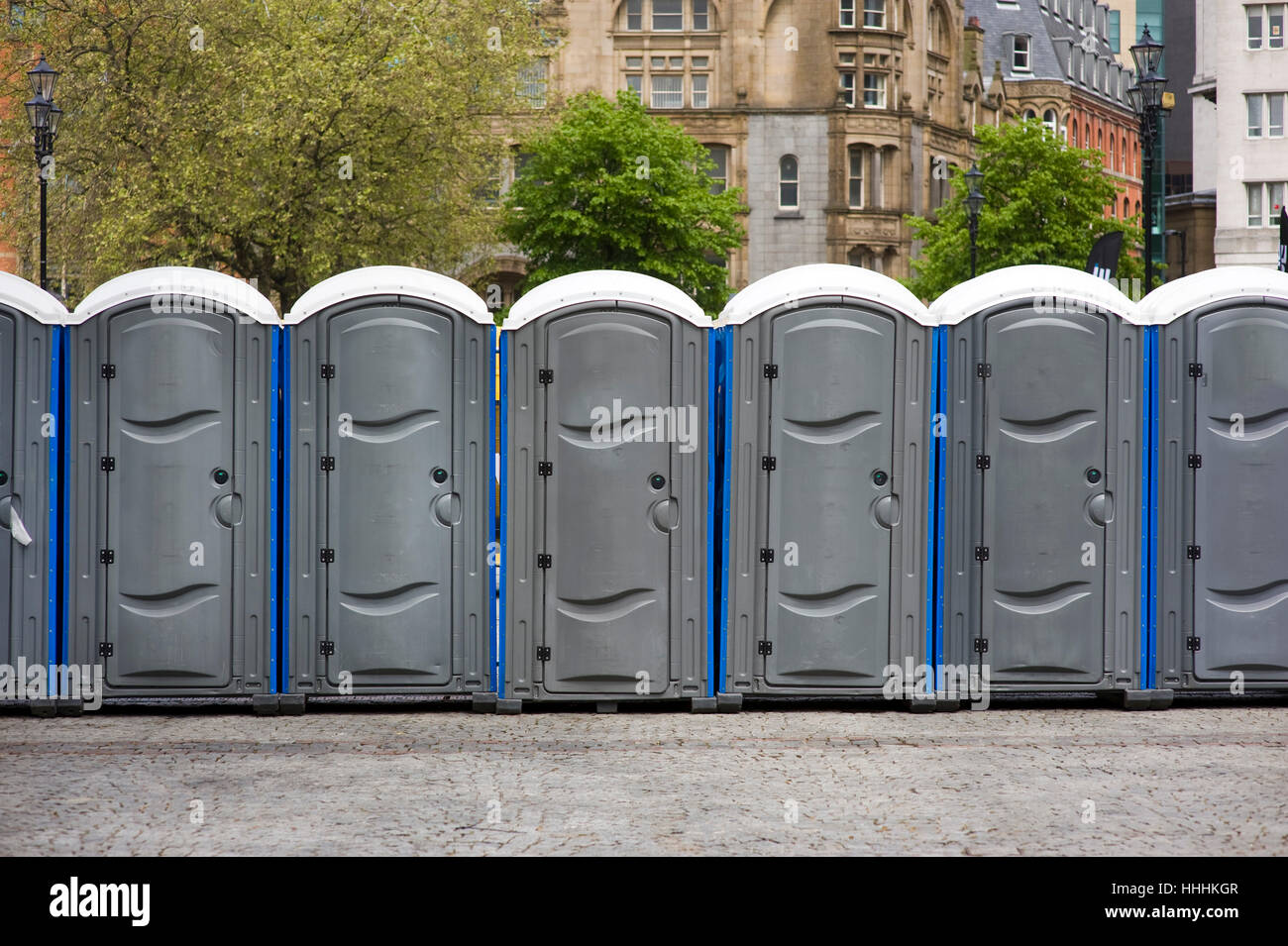 outside, toilet, toilets, temporary, outdoors, row, outside, event ...