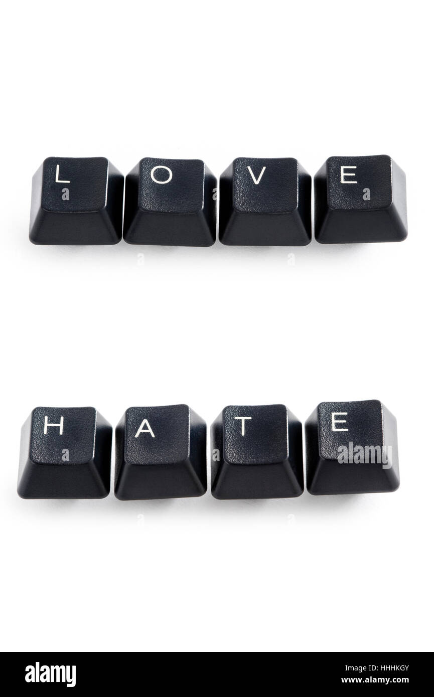 Love hate computer hi-res stock photography and images - Alamy
