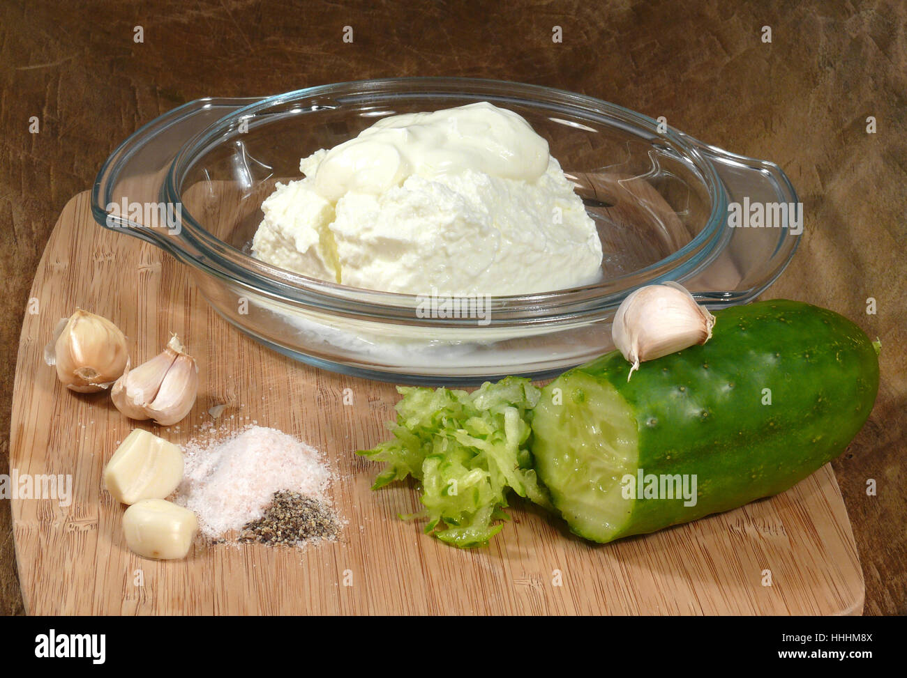 cucumber, ingredients, garlic, curd, curds, yogurt, salt, greek ...