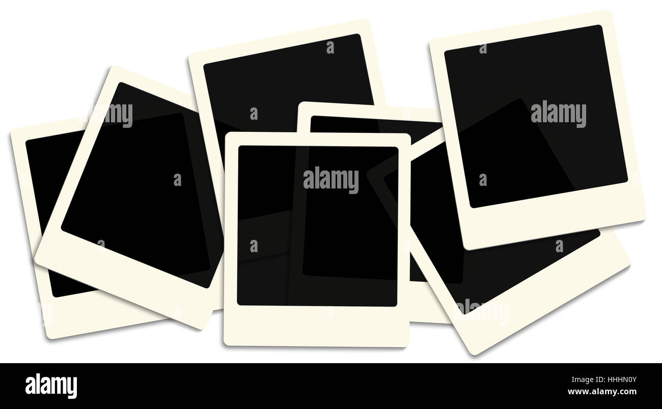 Heap of old style photo frames over white background Stock Photo - Alamy