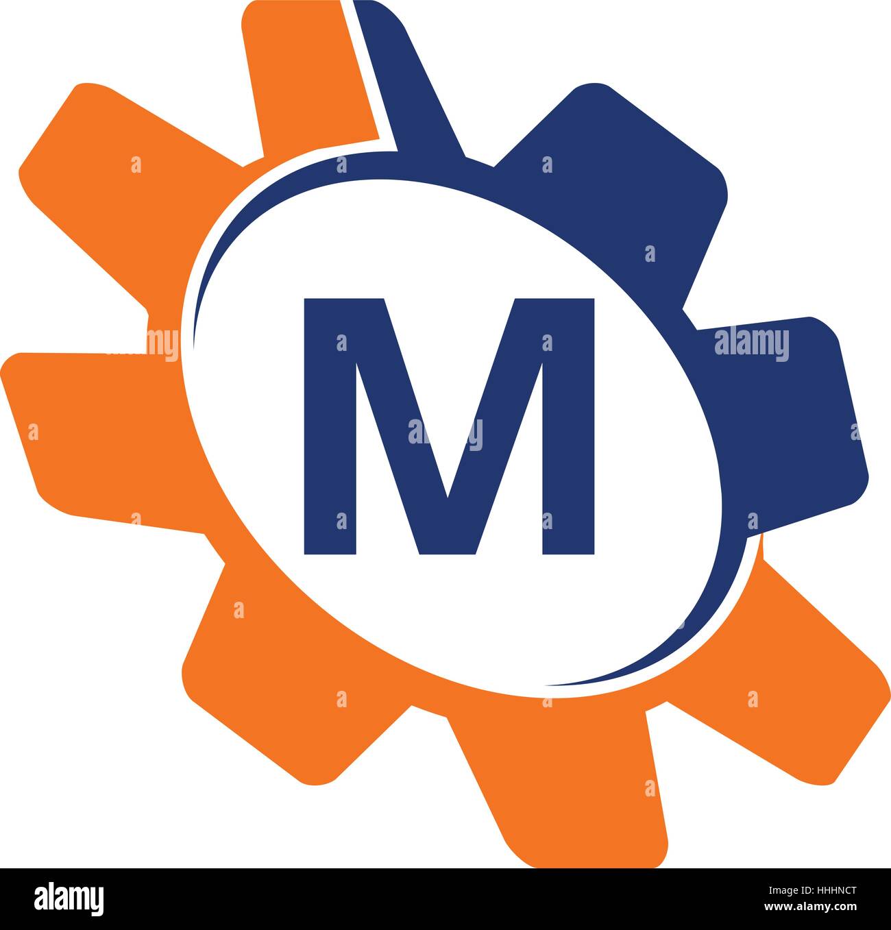 M gear logo Stock Vector Images - Alamy