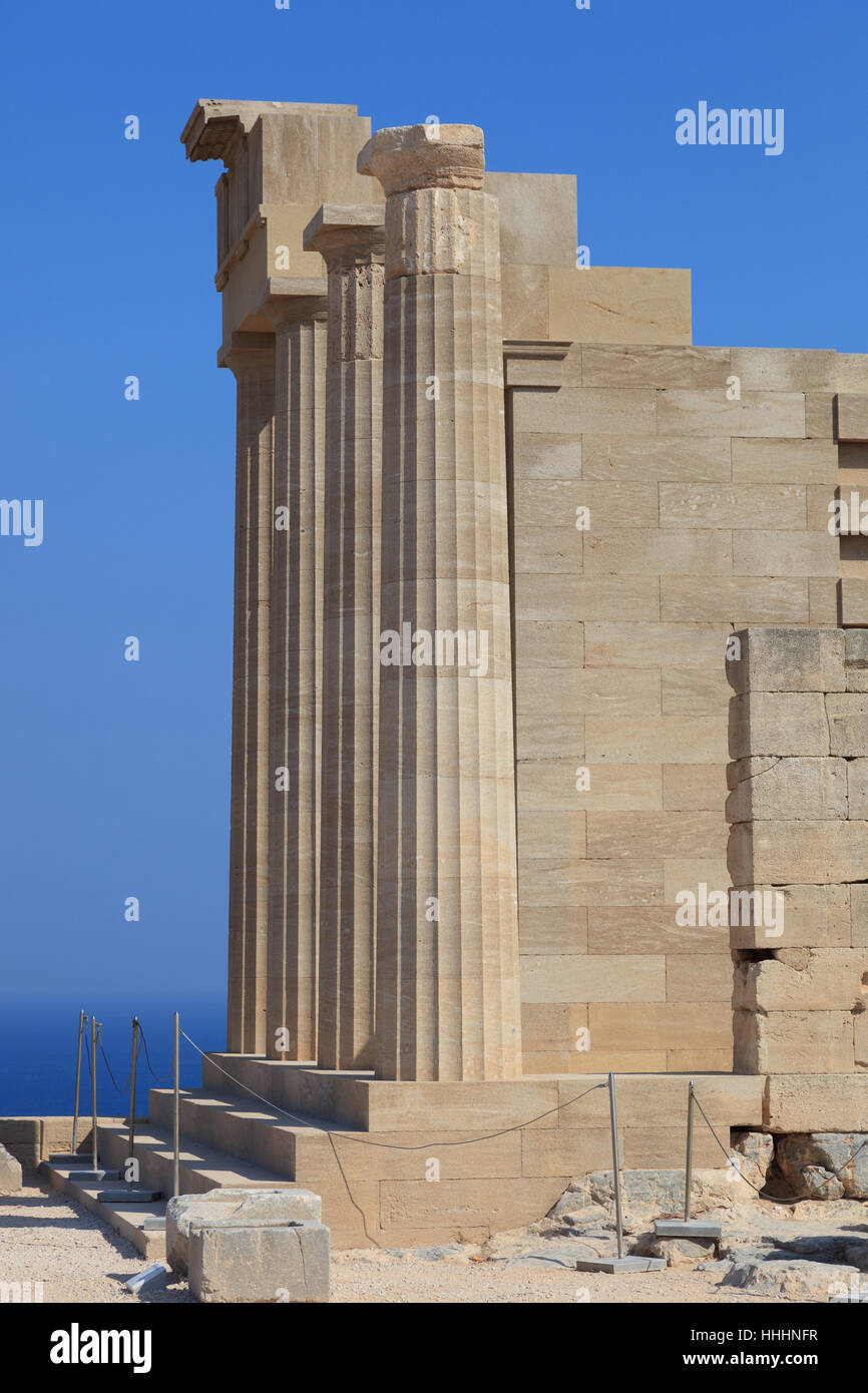 acropolis of lindos Stock Photo - Alamy
