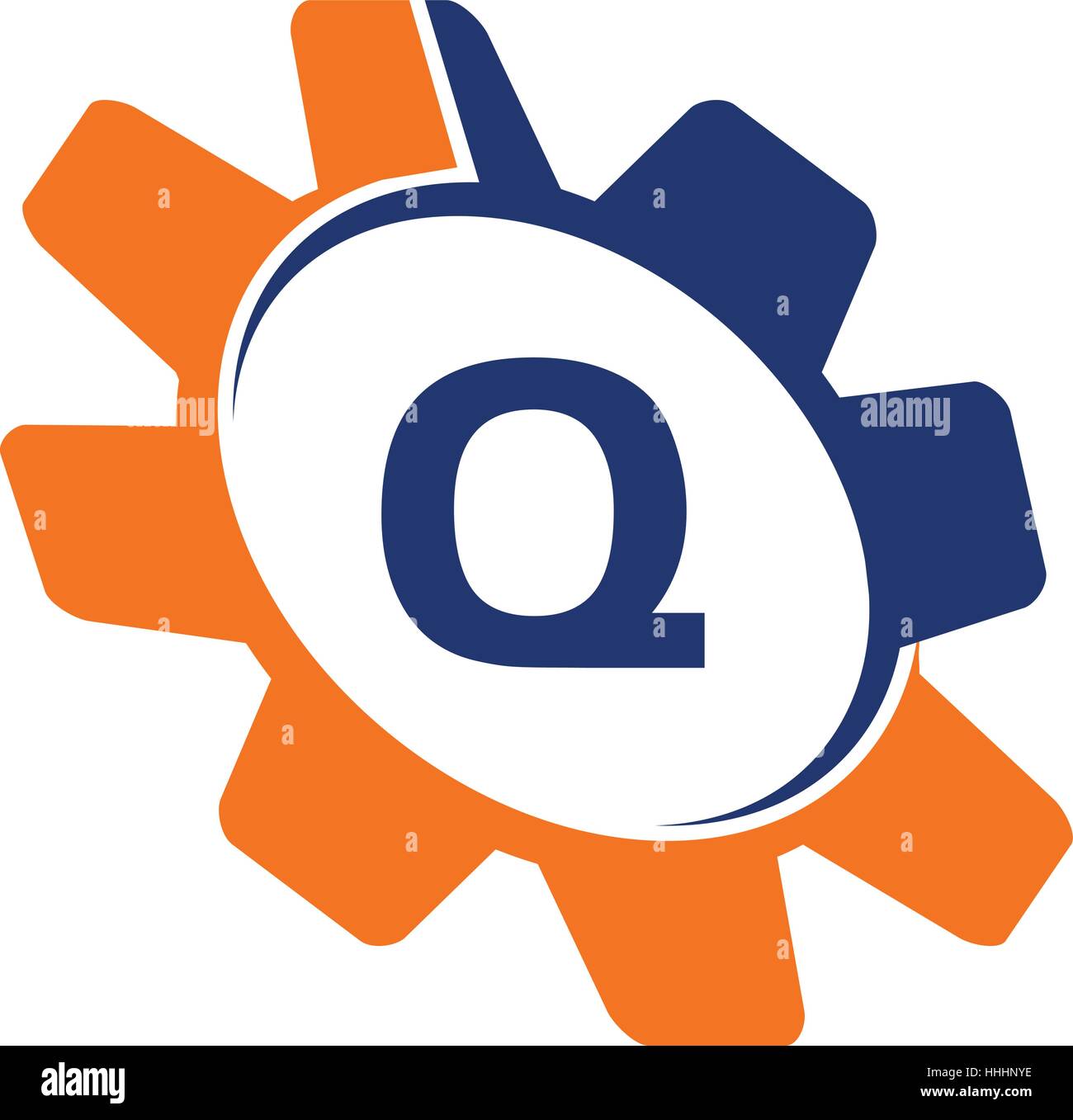 Gear Solution Initial Q Stock Vector Image & Art - Alamy