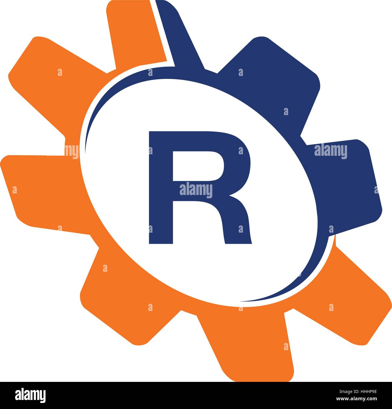 R gear logo hi-res stock photography and images - Alamy