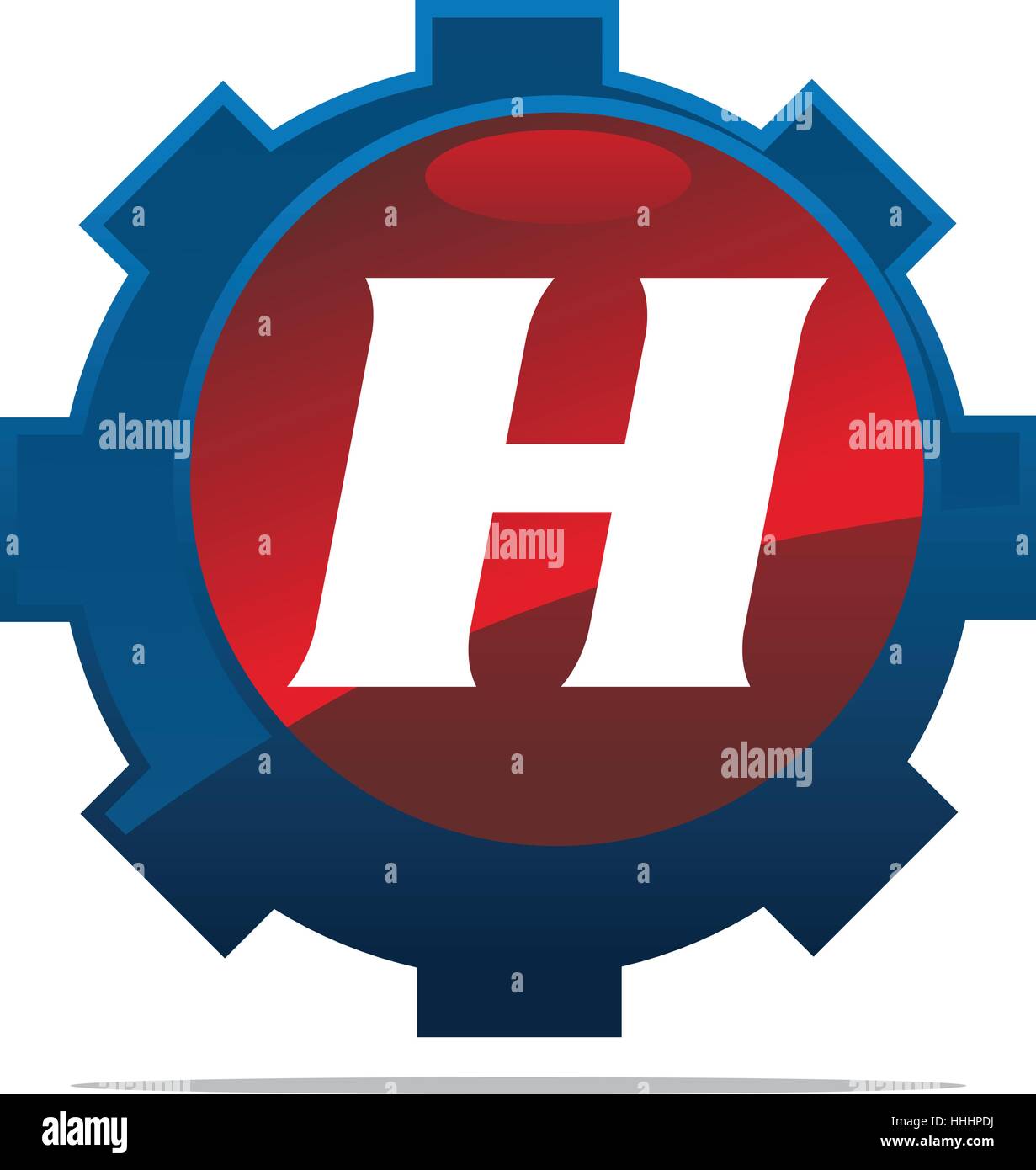 H gear logo Stock Vector Images - Alamy