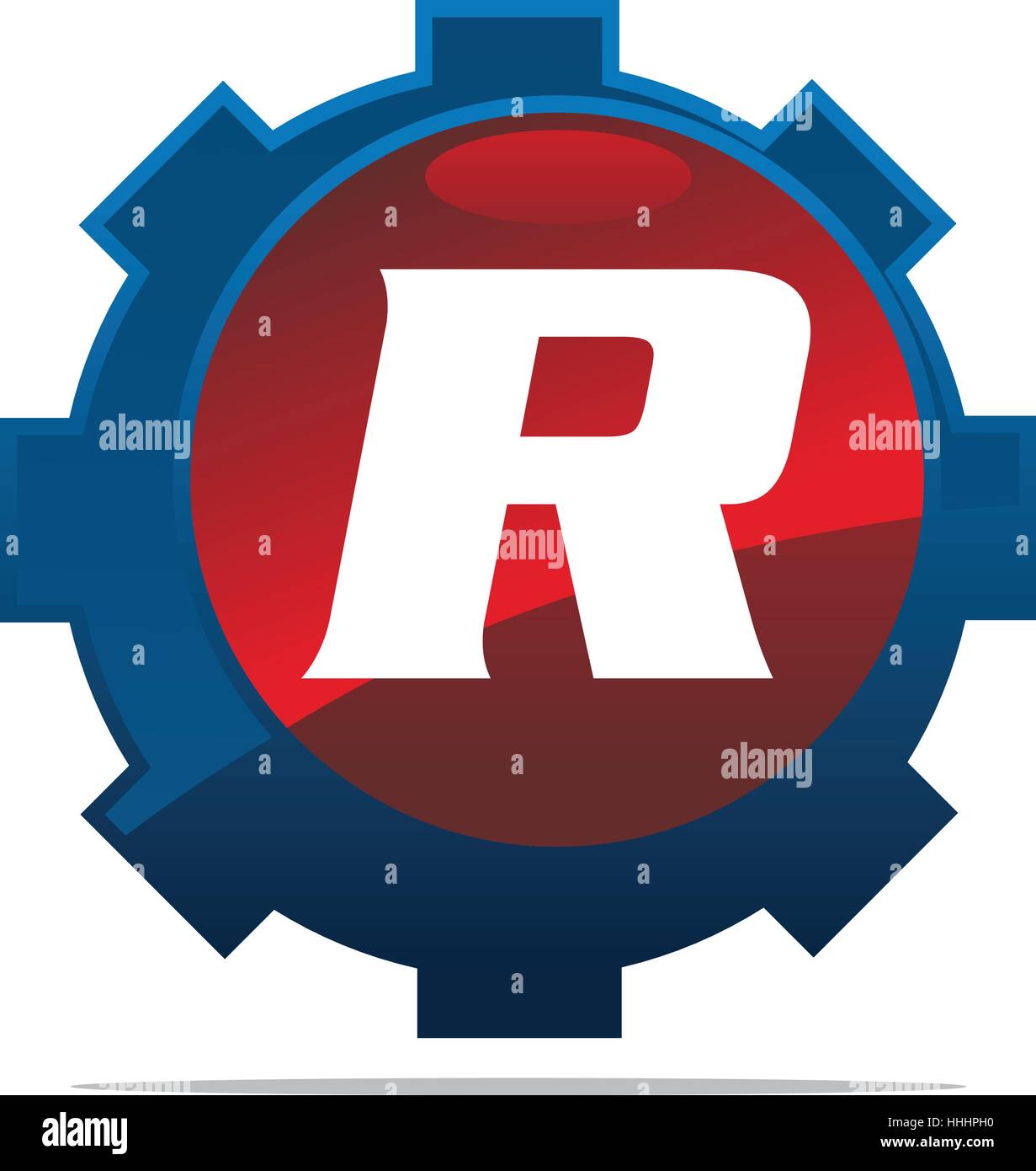 R gear logo Stock Vector Images - Alamy