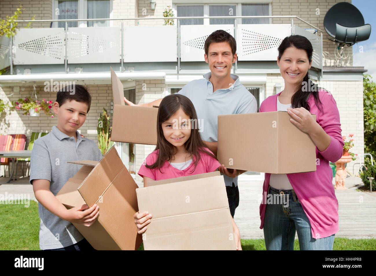 house, building, new, box, boxes, sold, possession, holding, couple ...