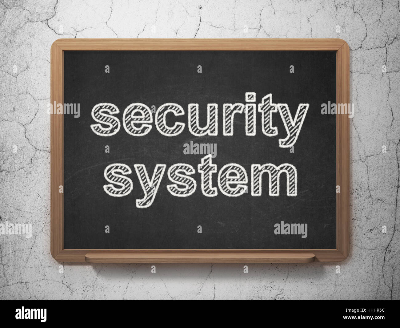 Protection concept: Security System on chalkboard background Stock ...