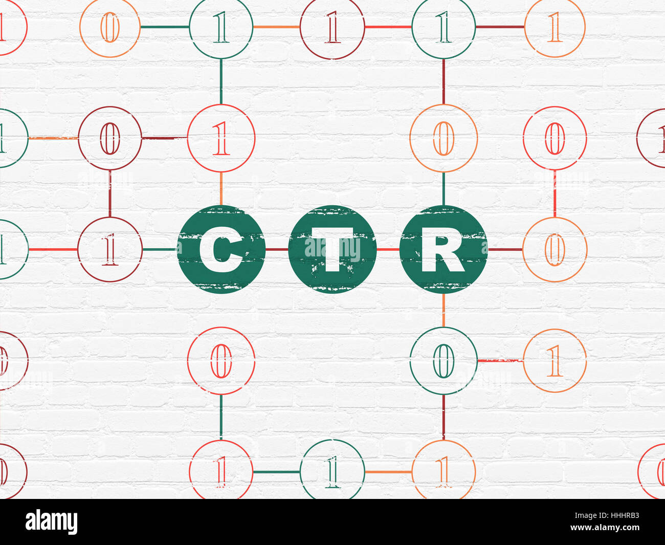 Finance concept: CTR on wall background Stock Photo - Alamy