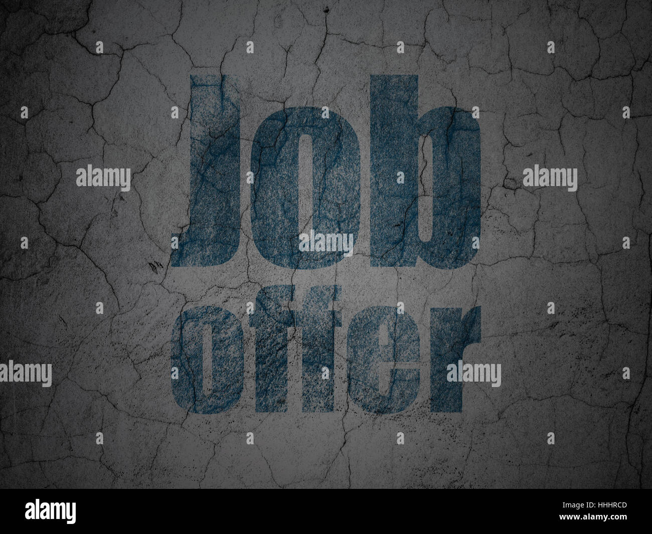 Finance concept: Job Offer on grunge wall background Stock Photo - Alamy