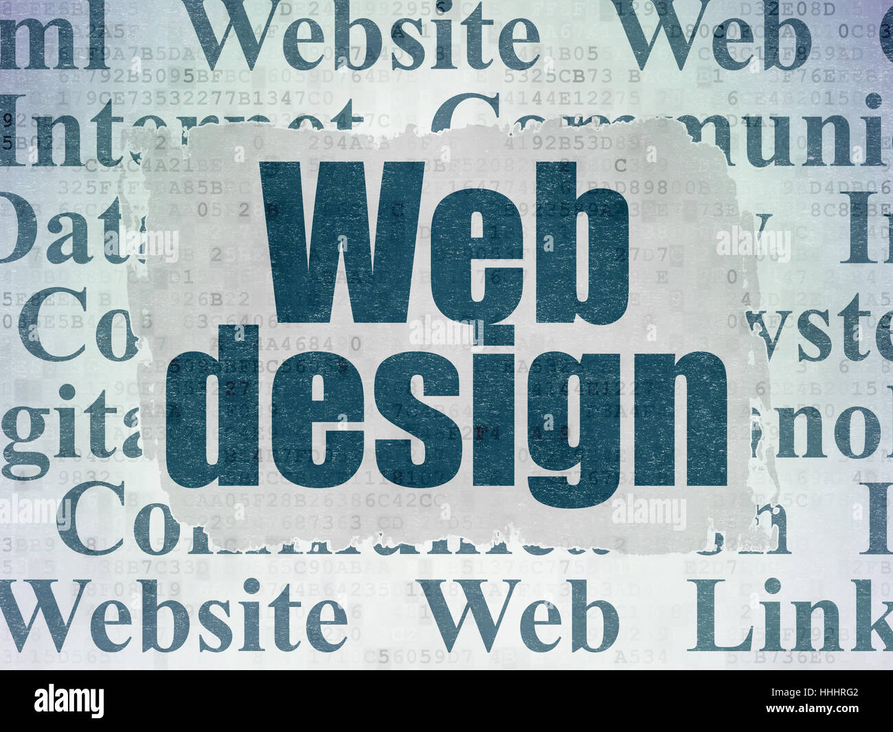 Web design concept: Web Design on Digital Data Paper background Stock ...