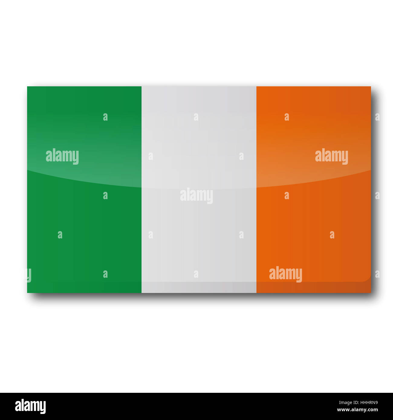 Ireland map icon flat Cut Out Stock Images & Pictures - Alamy