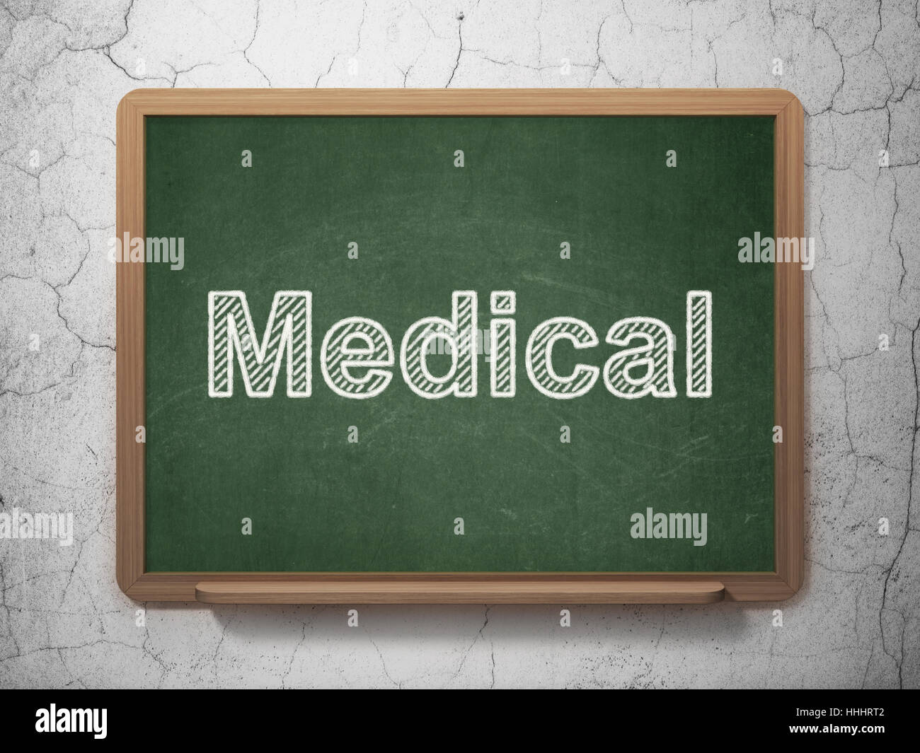 Health concept: Medical on chalkboard background Stock Photo - Alamy